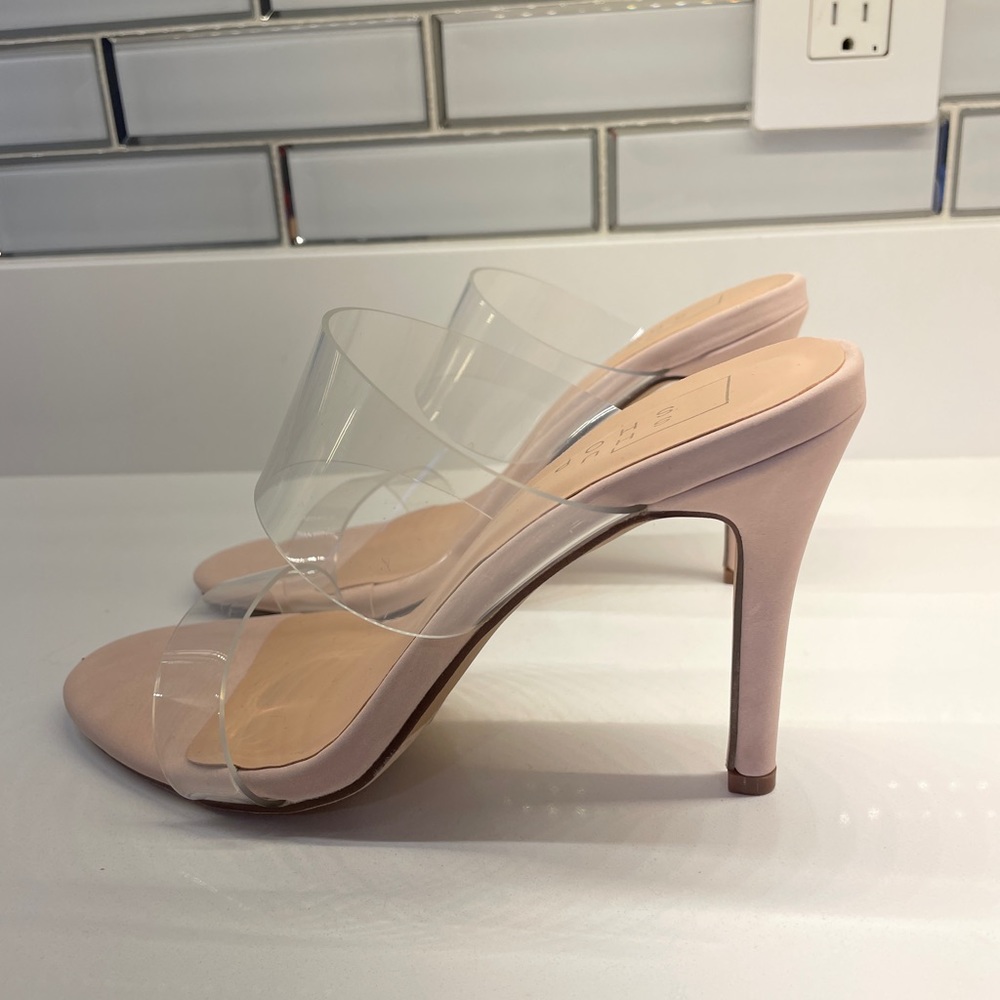 Vici Angelic Clear Strap Heel In Blush - Shushop Hedd… - Gem